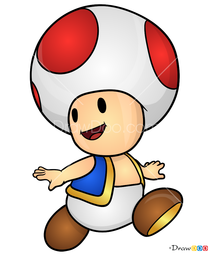 How To Draw Toad From Mario - Societynotice10